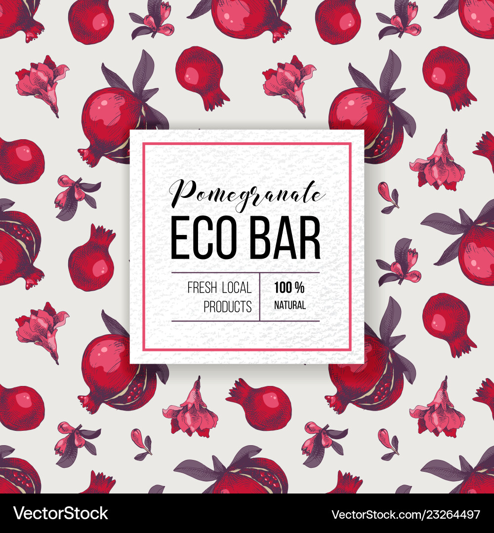 Eco bar paper emblem with type design over Vector Image