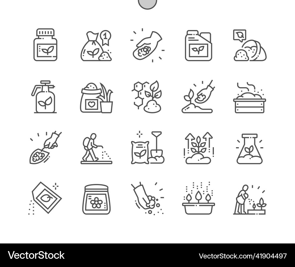 Fertilizer plants agriculture and growing Vector Image