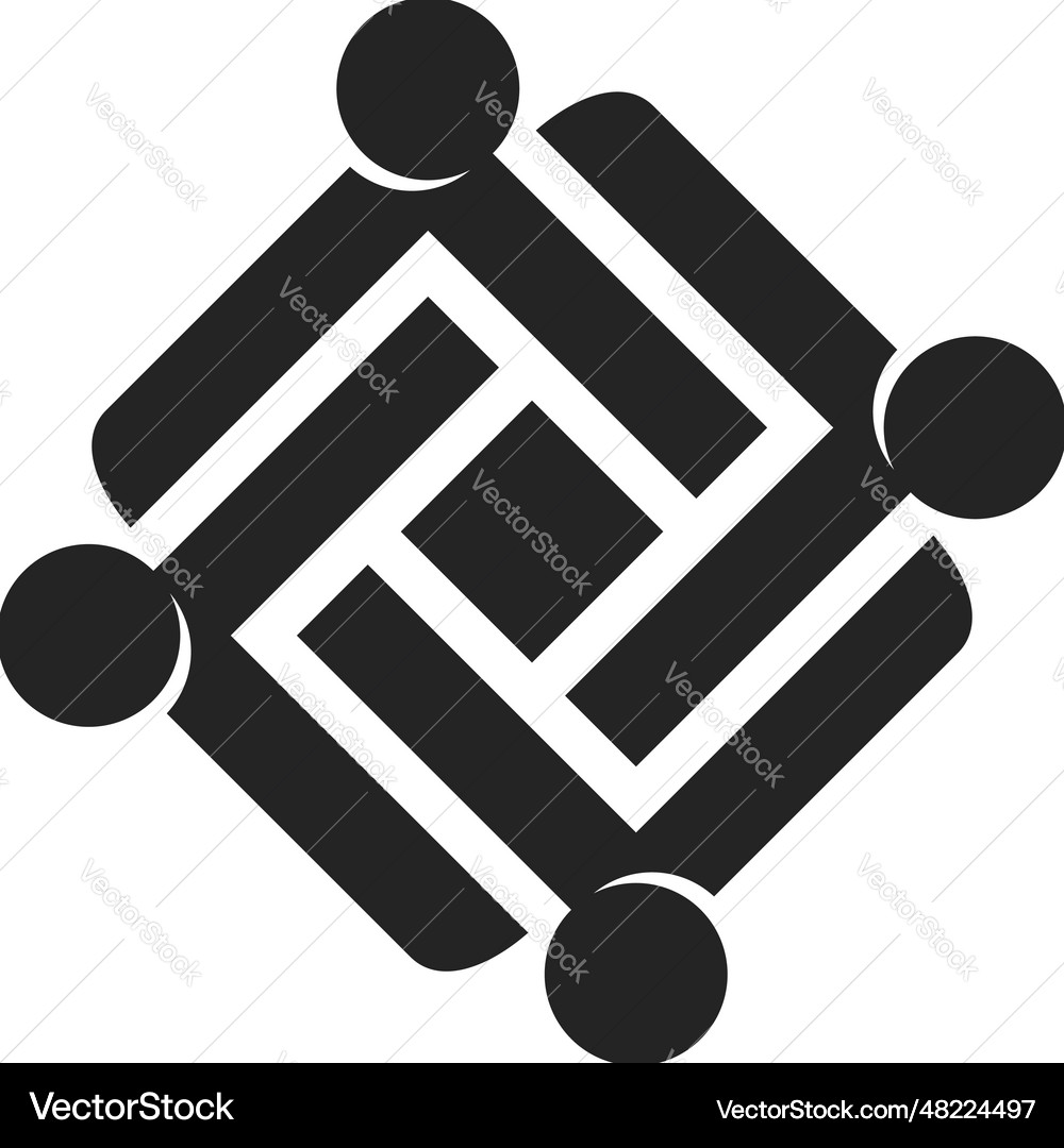 Group logo template isolated brand identity icon Vector Image