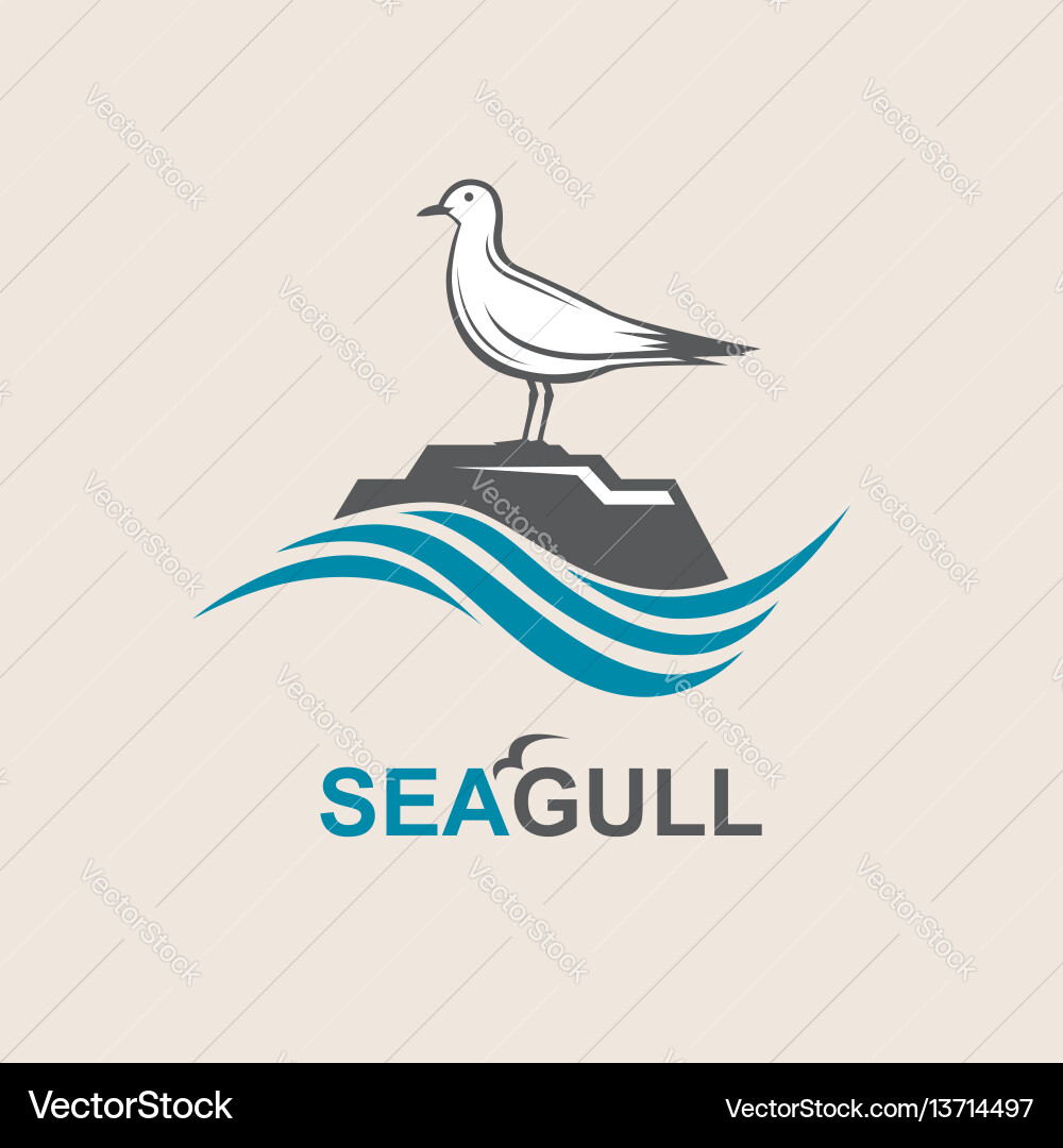 Icon of seagull Royalty Free Vector Image - VectorStock