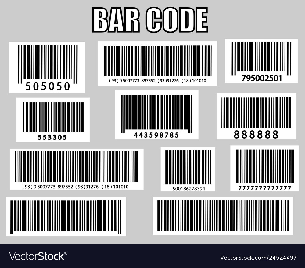 Realistic bar code icon Royalty Free Vector Image