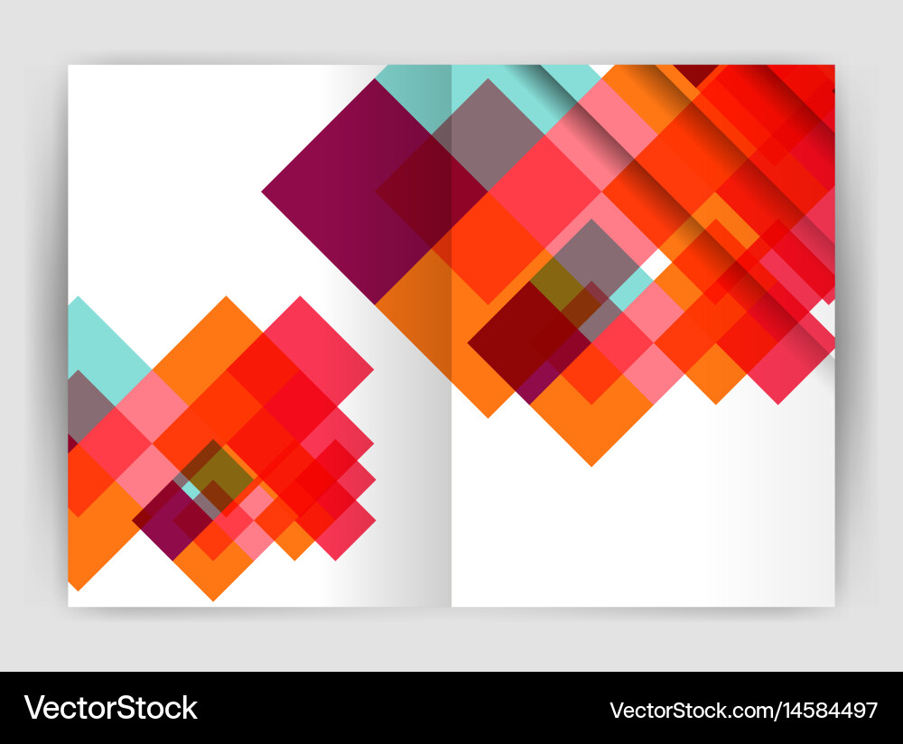 Square design corporate business flyer Royalty Free Vector