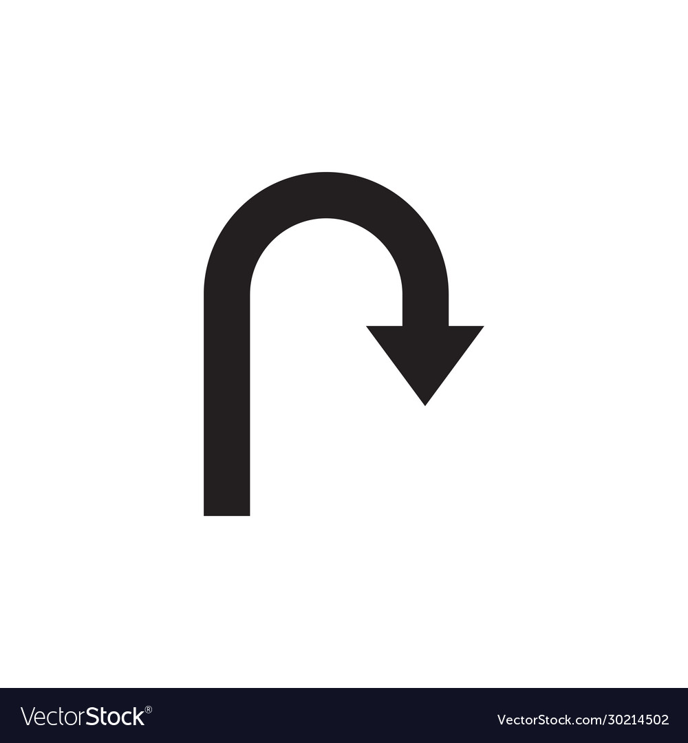 Arrow way path icon logo design template Vector Image