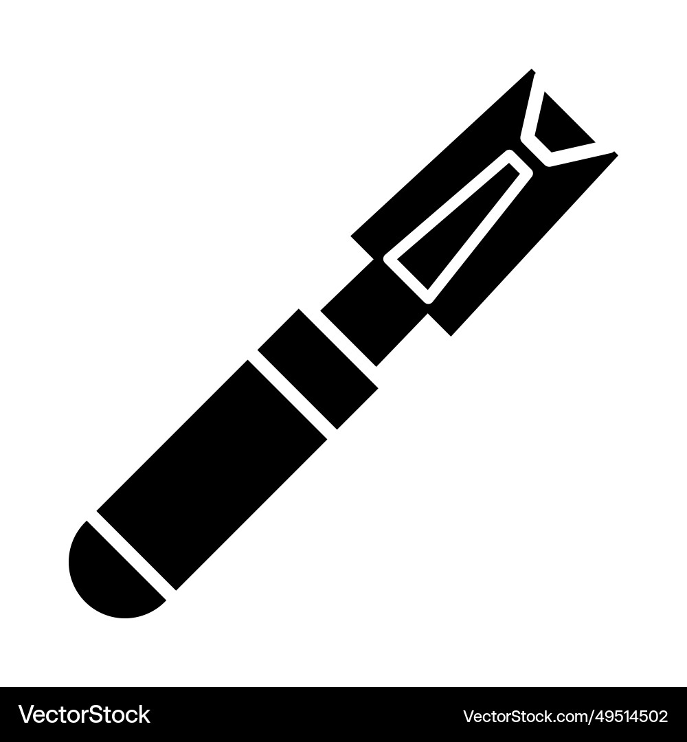 Chisel glyph icon for personal and commercial use Vector Image
