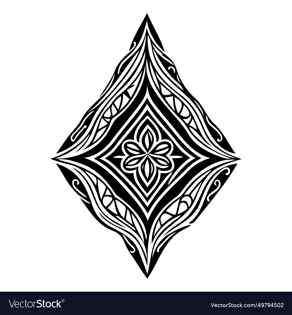 Diamond pattern ornament batik design element Vector Image