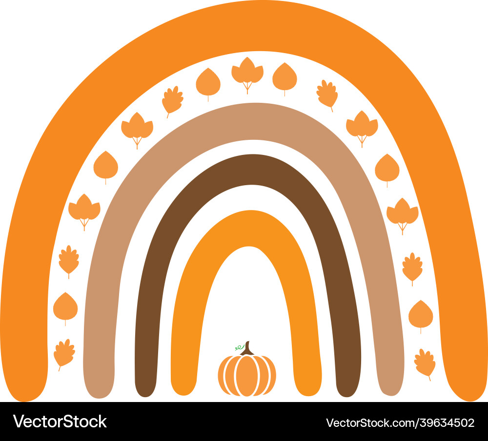 Fall rainbow Royalty Free Vector Image - VectorStock