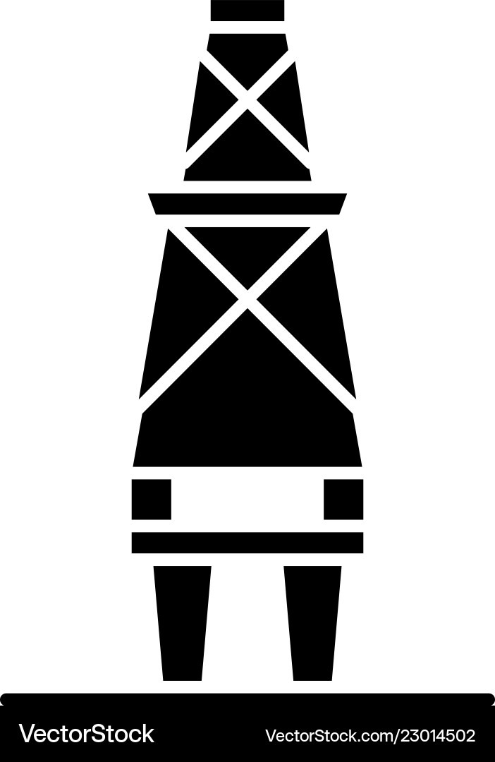 Fuel production black icon sign Royalty Free Vector Image