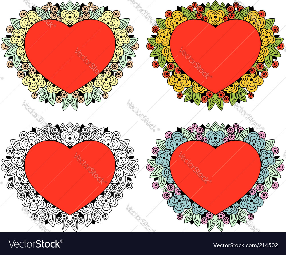 Heart frames Royalty Free Vector Image - VectorStock
