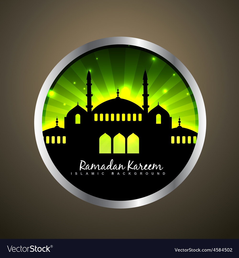 Islamic label Royalty Free Vector Image - VectorStock