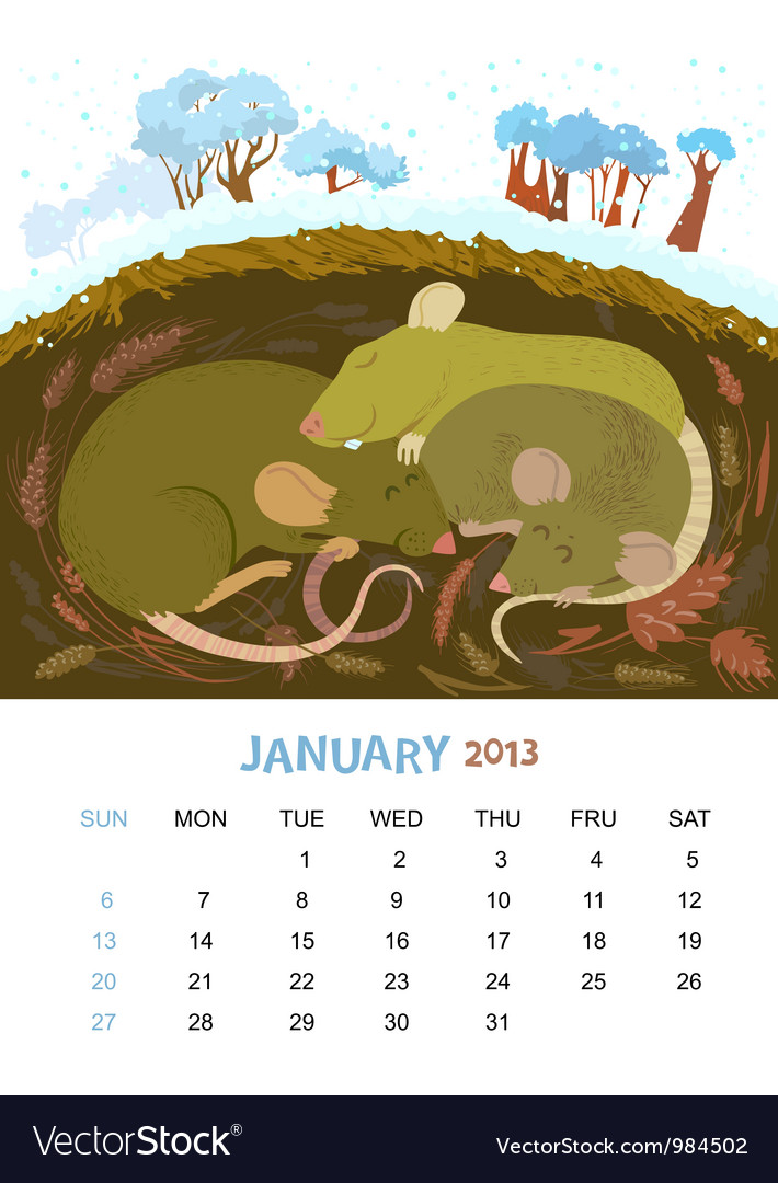 January Royalty Free Vector Image - VectorStock