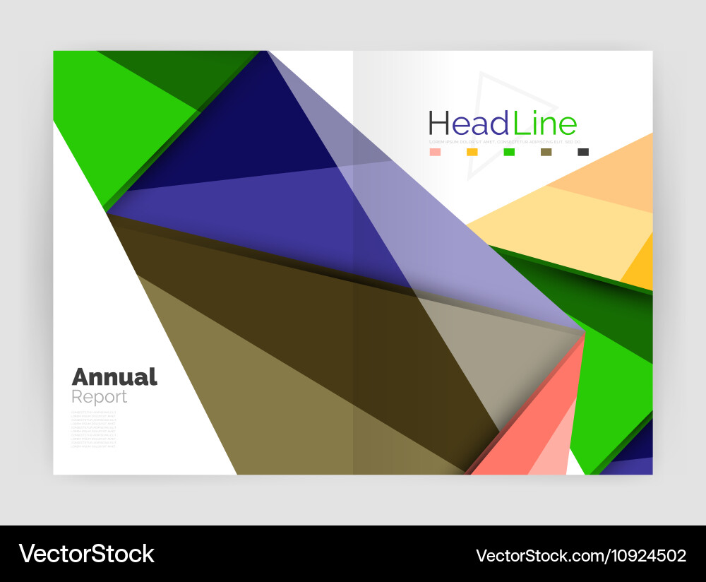 Low poly shapes design for business brochure Vector Image