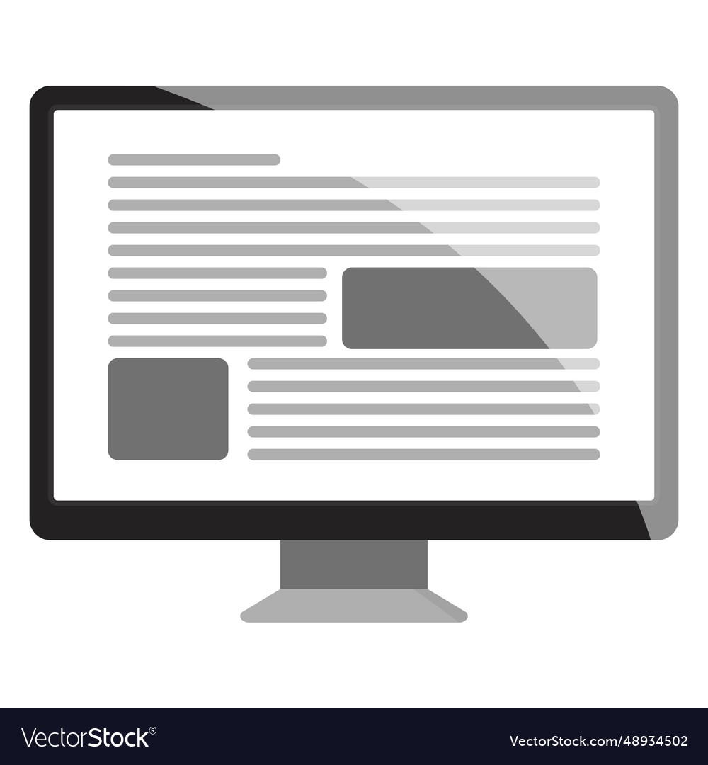 Monitor screen Royalty Free Vector Image - VectorStock