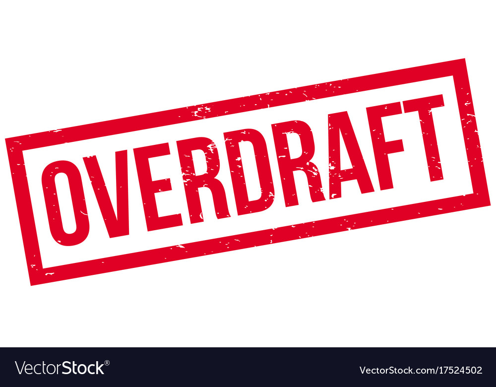 Overdraft rubber stamp Royalty Free Vector Image