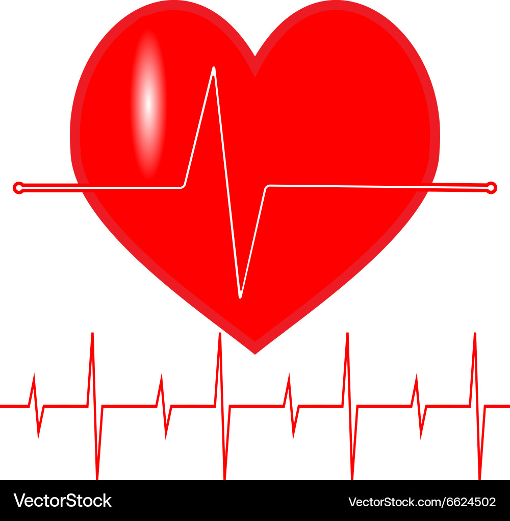 Pulse heartbeat icon Royalty Free Vector Image