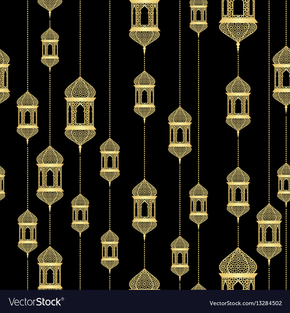 Ramadan seamless pattern Royalty Free Vector Image