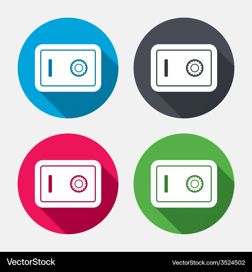 Safe sign icon deposit lock symbol Royalty Free Vector Image