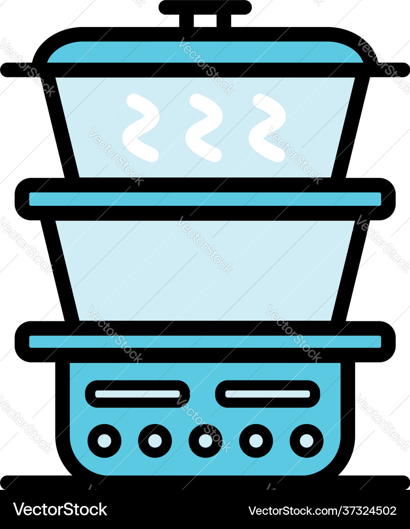 Steamer simple color icon isolated on white Vector Image