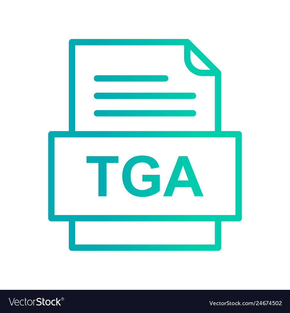 Tga file document icon Royalty Free Vector Image