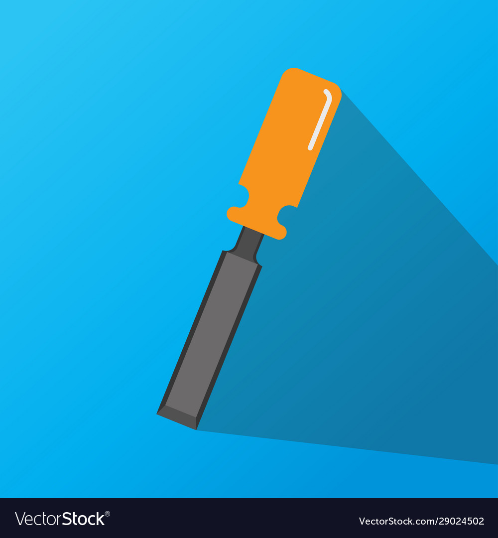 Wood chisel icon elements Royalty Free Vector Image