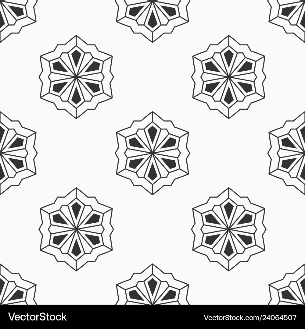 Abstract seamless pattern of six-pointed stars Vector Image