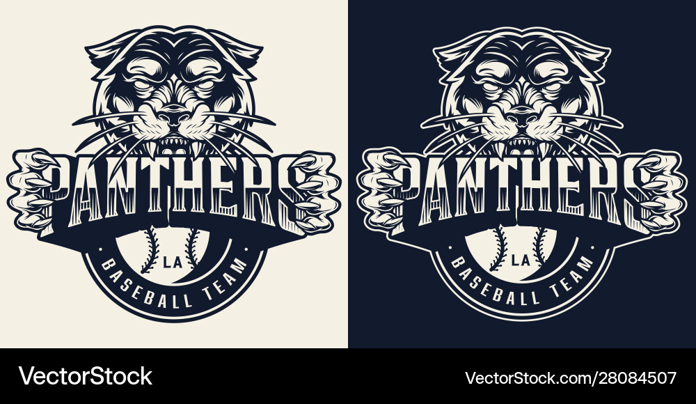 Baseball team vintage monochrome emblem Royalty Free Vector
