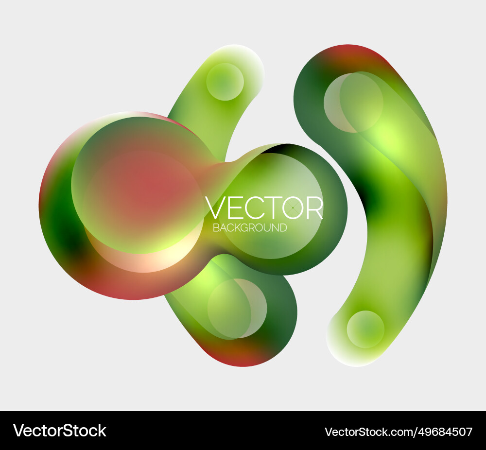 Beautiful flowing round shapes and circles Vector Image