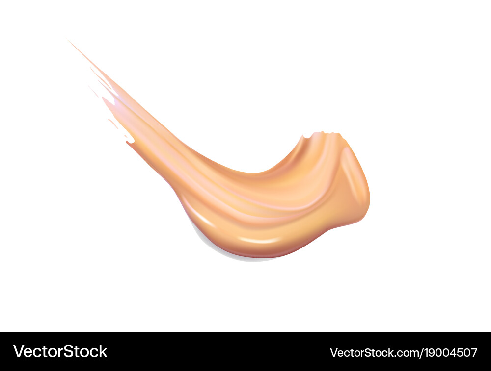 Cosmetic liquid foundation cream smudge smear Vector Image