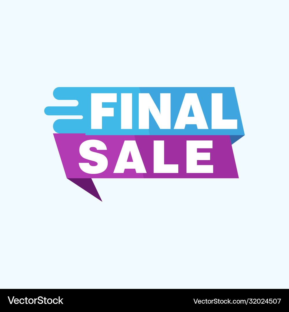 Final sale banner poster background big Royalty Free Vector