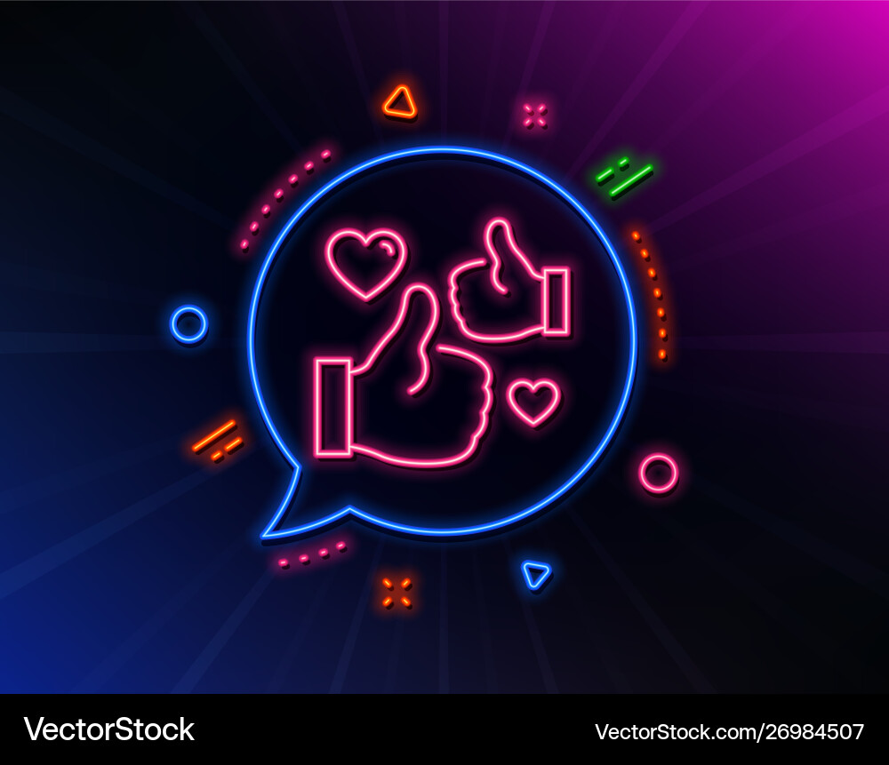 Like line icon thumbs up sign Royalty Free Vector Image