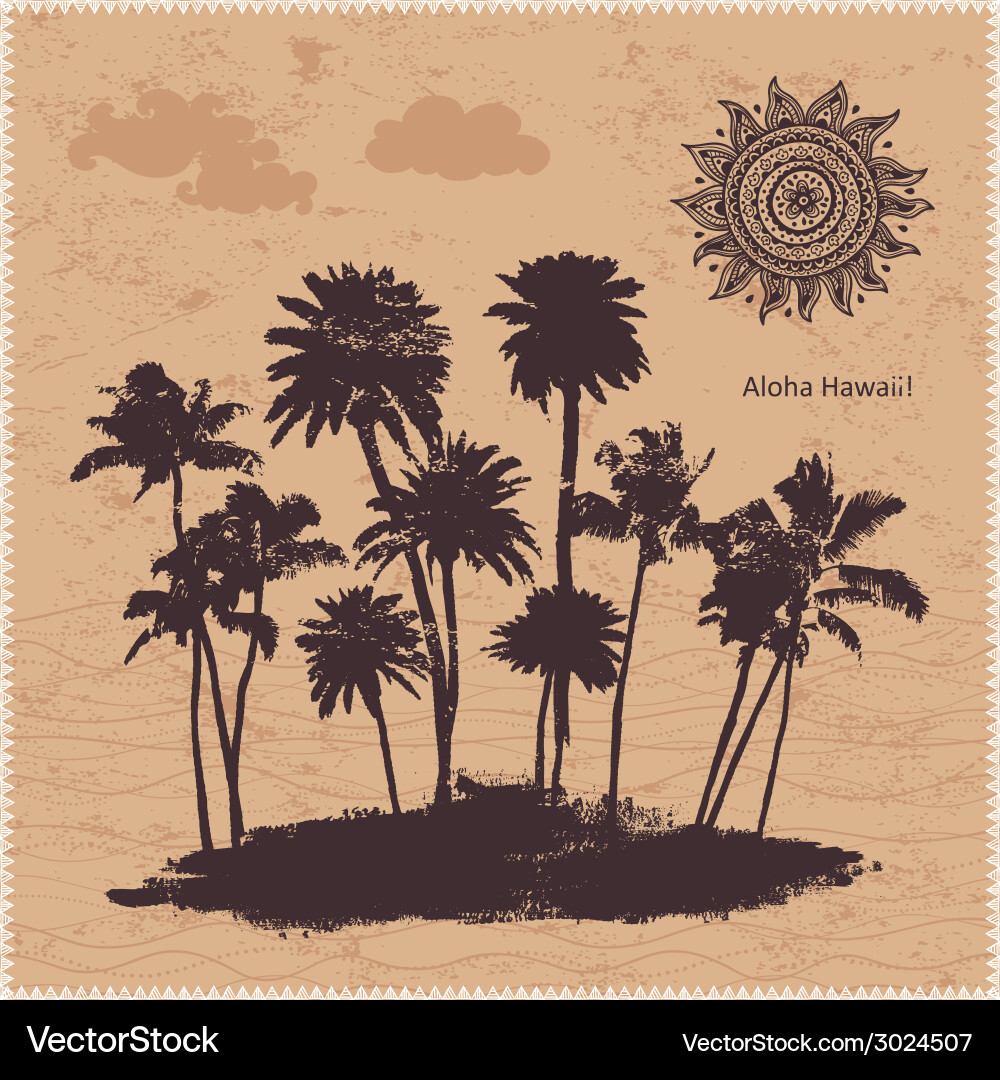 Palm trees Royalty Free Vector Image - VectorStock