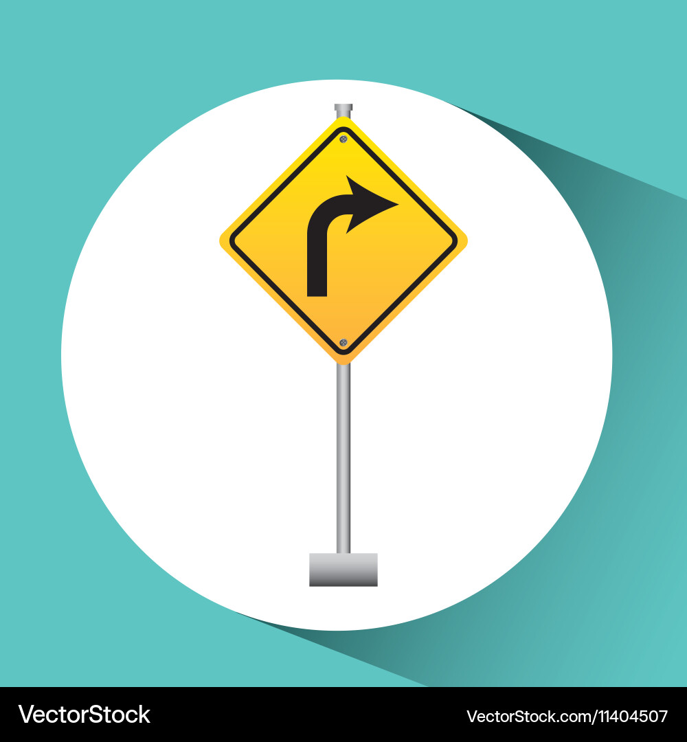 Signal traffic yellow icon graphic Royalty Free Vector Image
