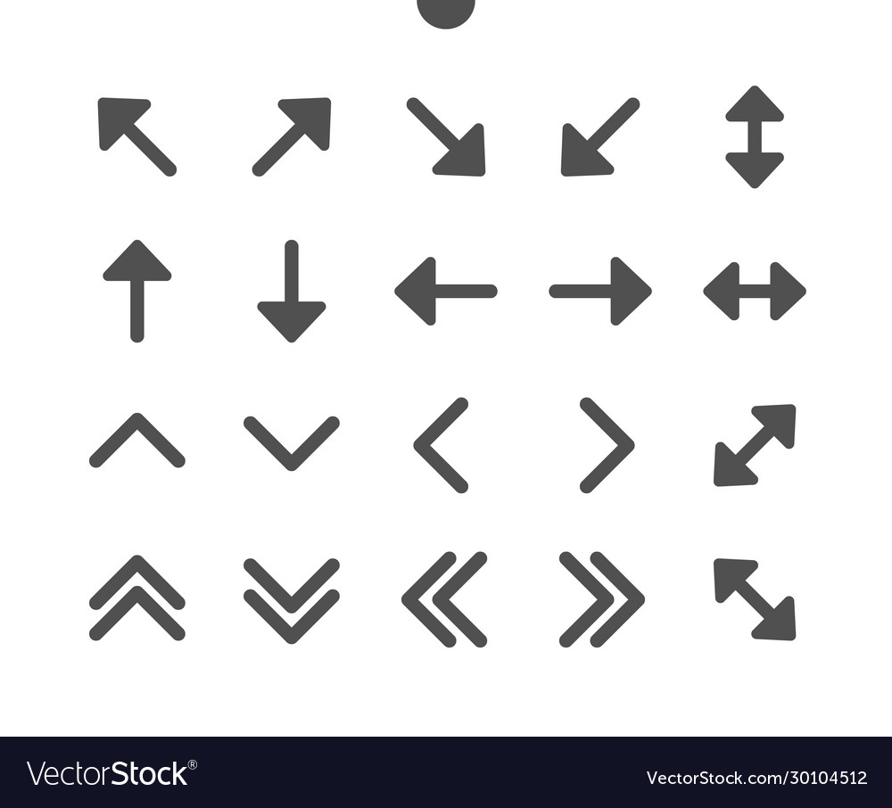 Arrows v1 ui pixel perfect well-crafted Royalty Free Vector