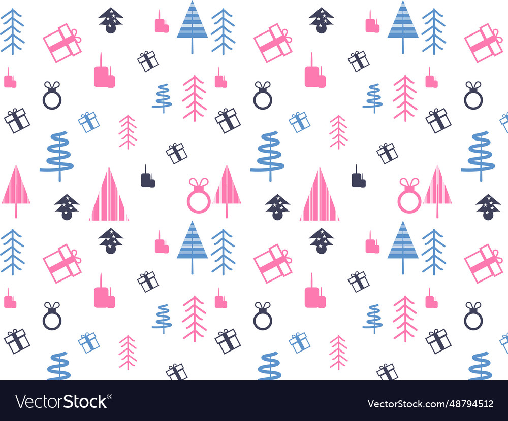 Christmas seamless pattern Royalty Free Vector Image