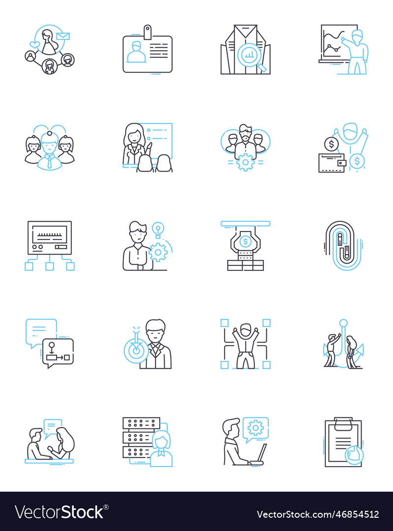 Creative flair linear icons set innovate Vector Image