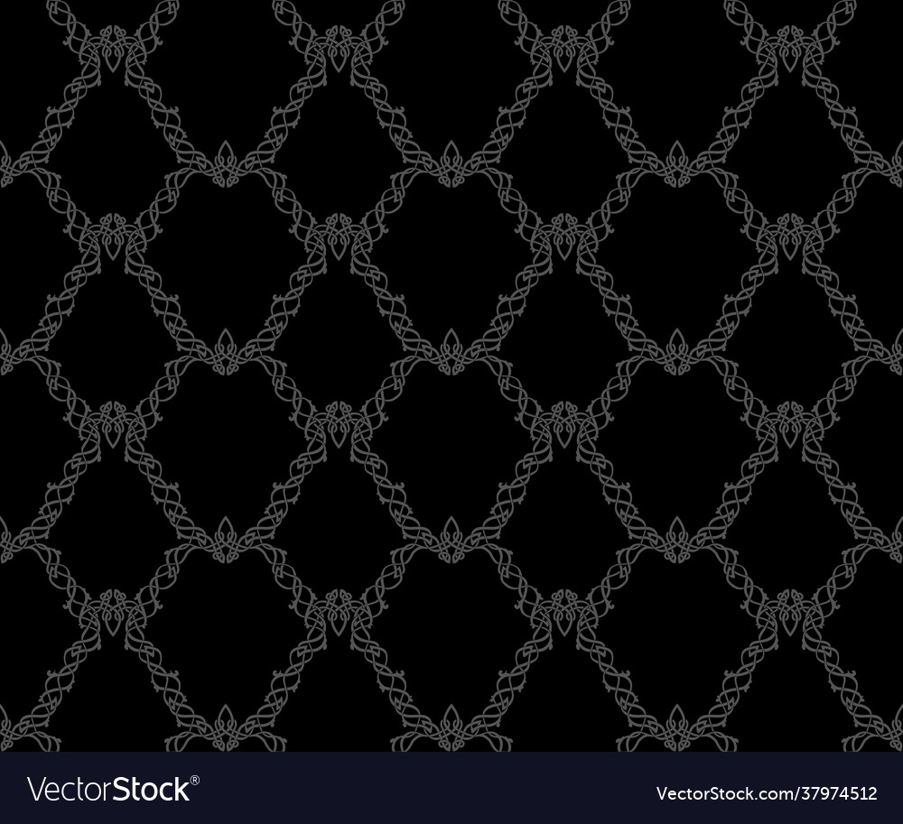 Damask and celtic style a repeating pattern Vector Image