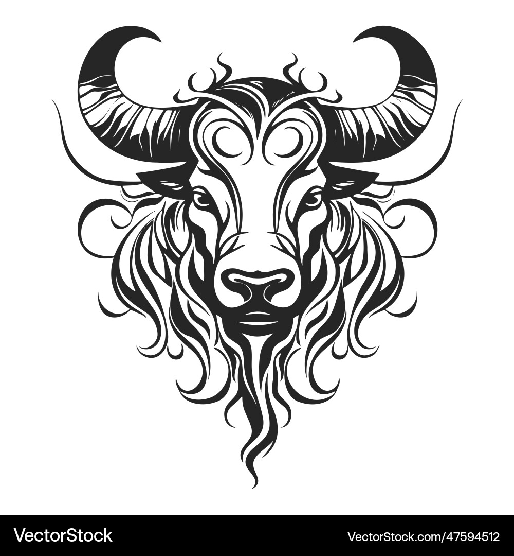 Graphic of a stylized bull s Royalty Free Vector Image
