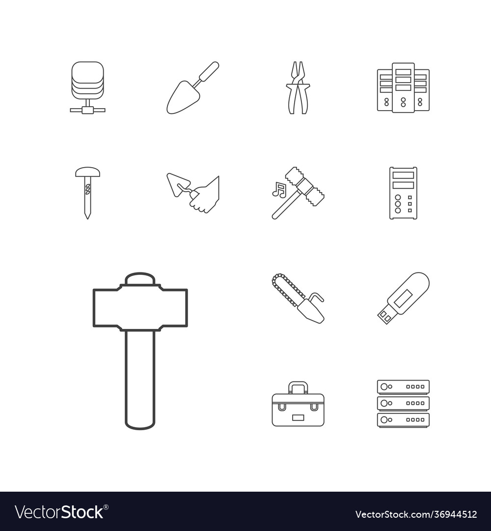 Hardware icons Royalty Free Vector Image - VectorStock