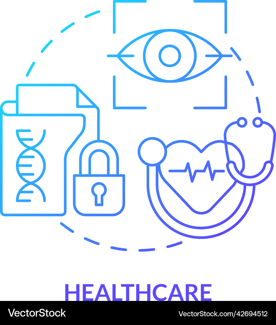 Healthcare blue gradient concept icon Royalty Free Vector