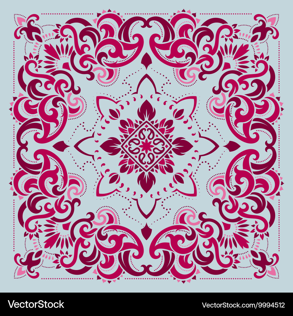 Paisley bandana print Royalty Free Vector Image