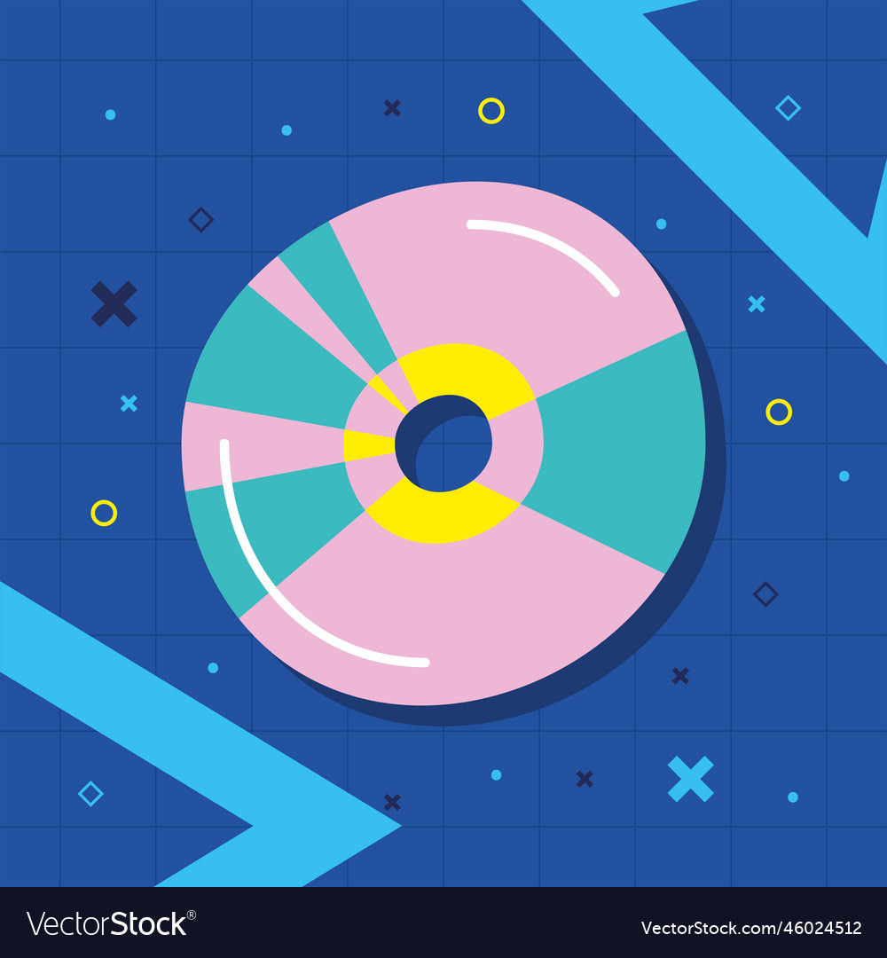 Retro compact disk Royalty Free Vector Image - VectorStock