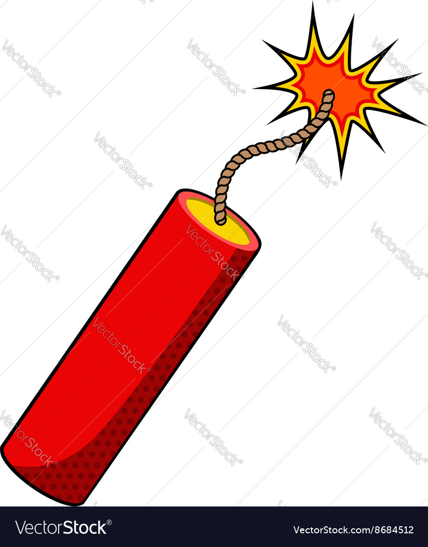 Stick dynamite Royalty Free Vector Image - VectorStock Stick dynamite Royalty Free Vector Image - VectorStock