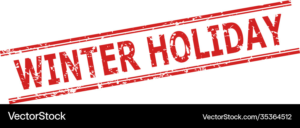 Winter holiday watermark with distress texture Vector Image