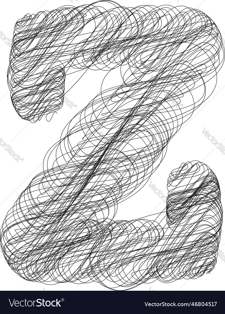 Abstract hand drawn letter z Royalty Free Vector Image Abstract hand drawn letter z Royalty Free Vector Image