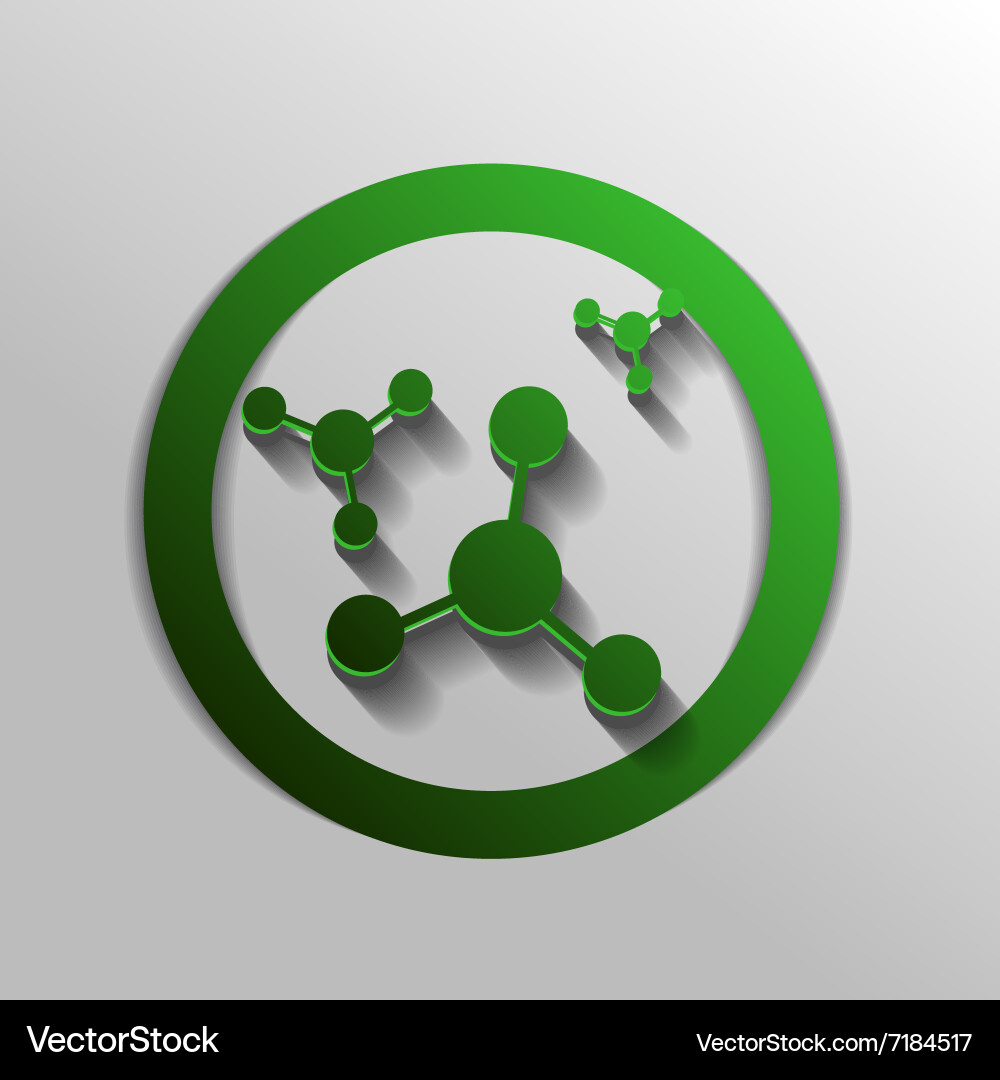 Atom molecule symbol icon of physics or chemistry Vector Image