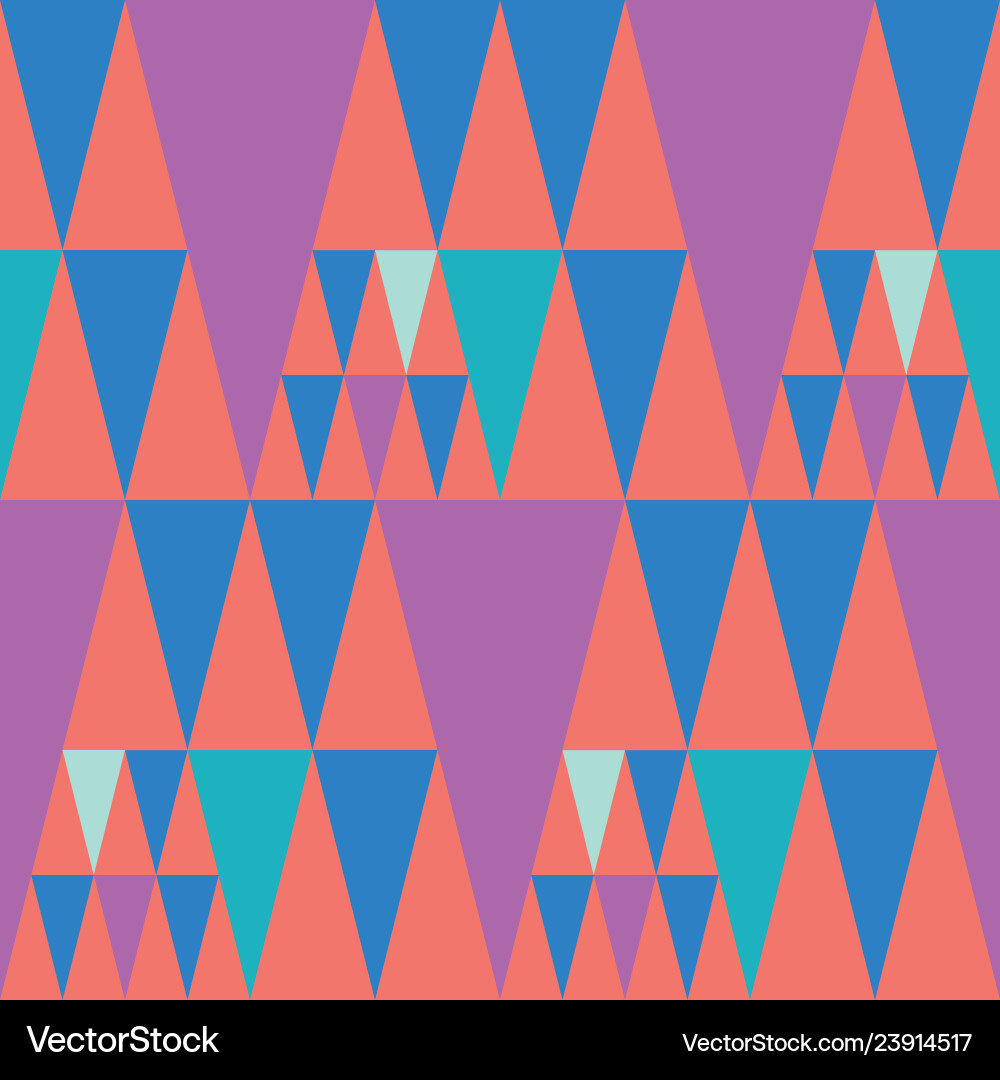 Bright bunting style pink and blue triangle design