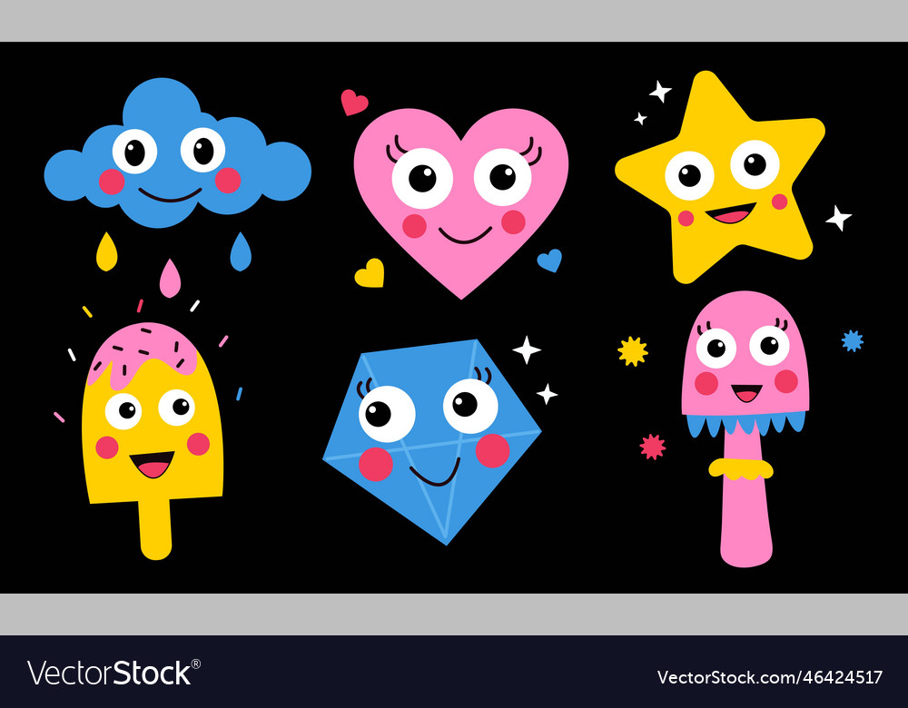 Cartoon elements set Royalty Free Vector Image