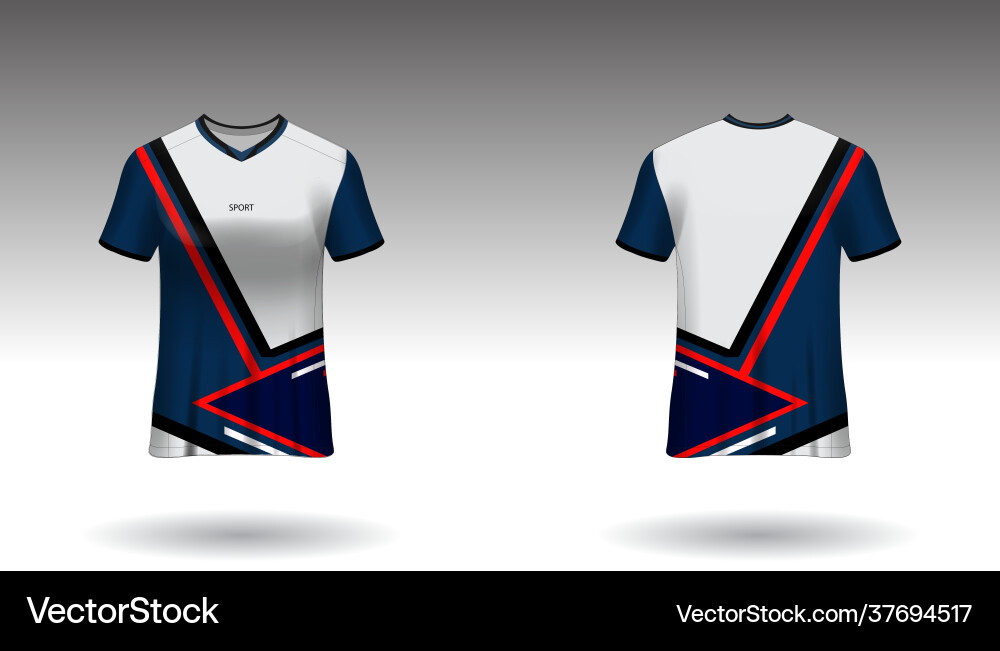 Club shirt design uniform front and back v Vector Image