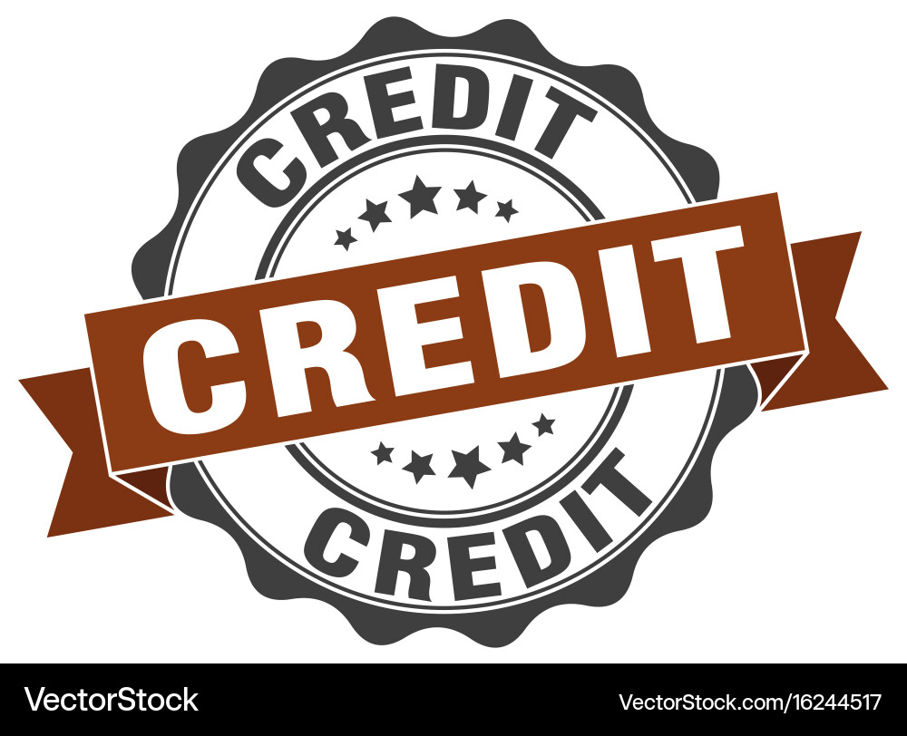 Credit stamp sign seal Royalty Free Vector Image