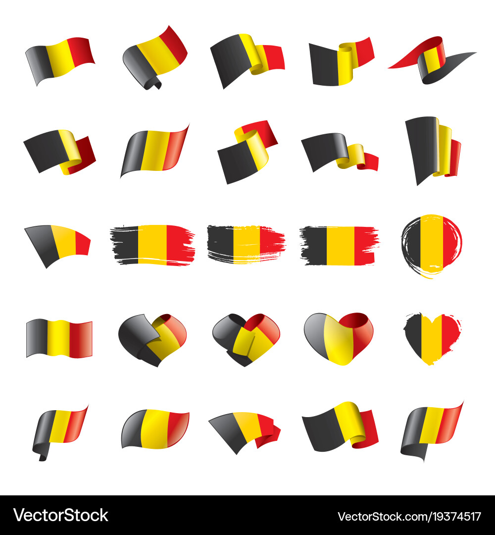 Flag of belgium Royalty Free Vector Image - VectorStock