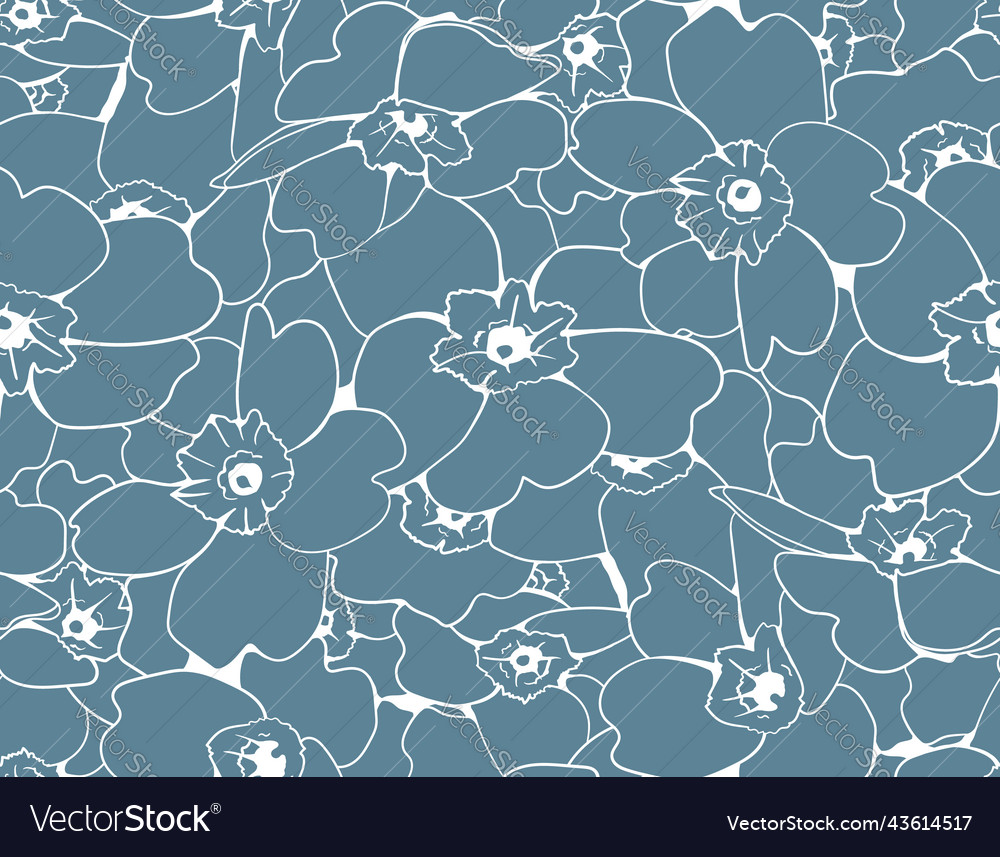 Floral Seamless Pattern Of Fabric Design Flower Vector Image
